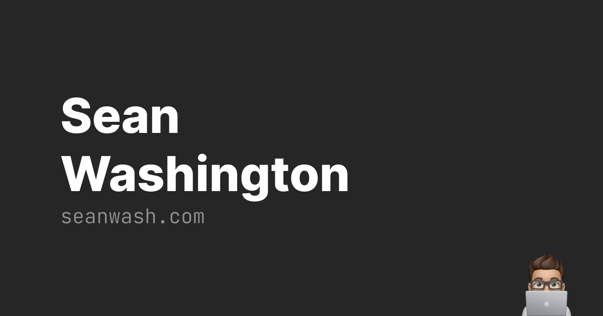 GitHub - seanwash/seanwashcom: My personal website.