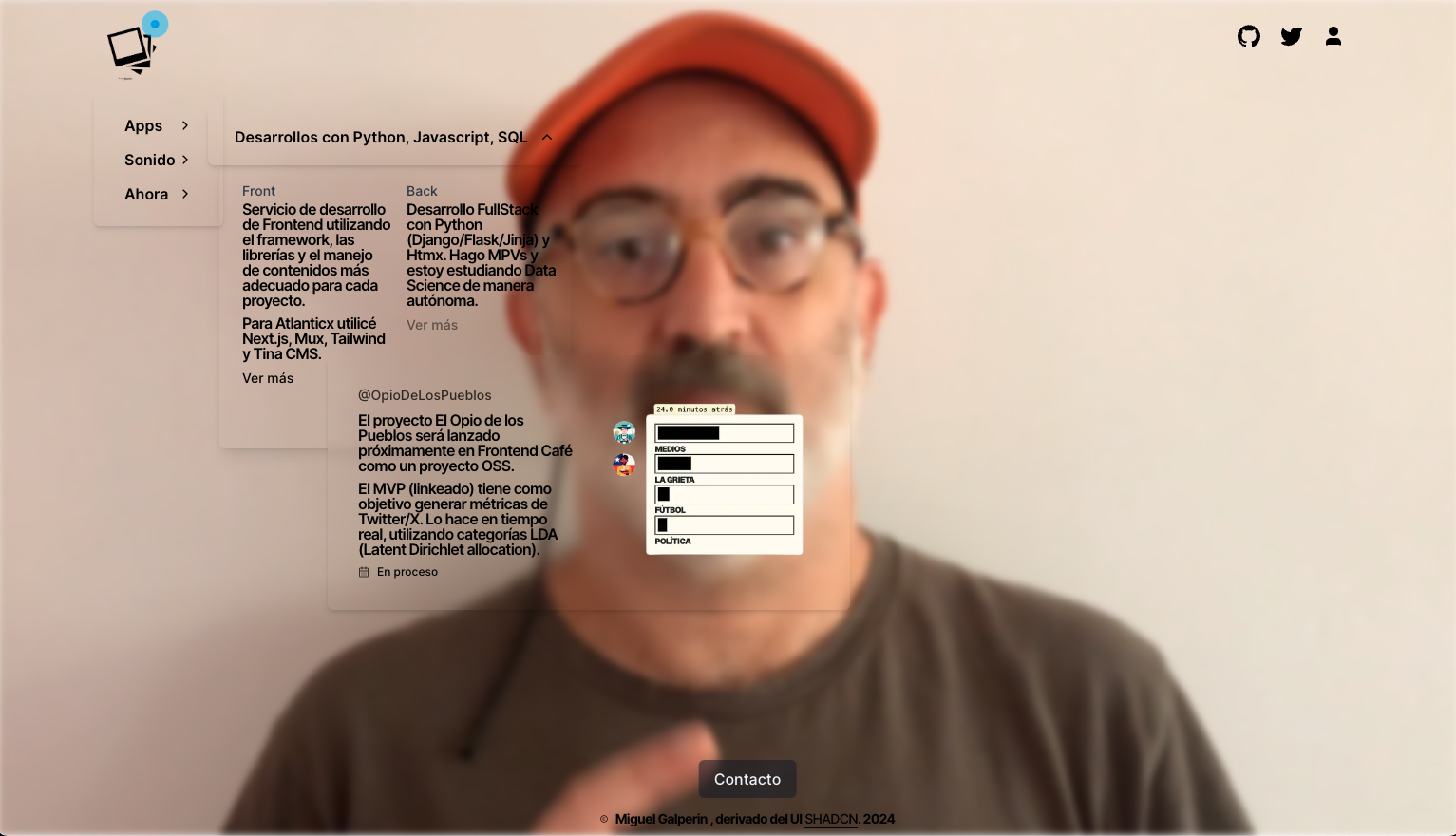 Github Miguelgalpmiportfolio Portfolio Creado Desde La Ui De Shadcn Basada En Radix Ui Y