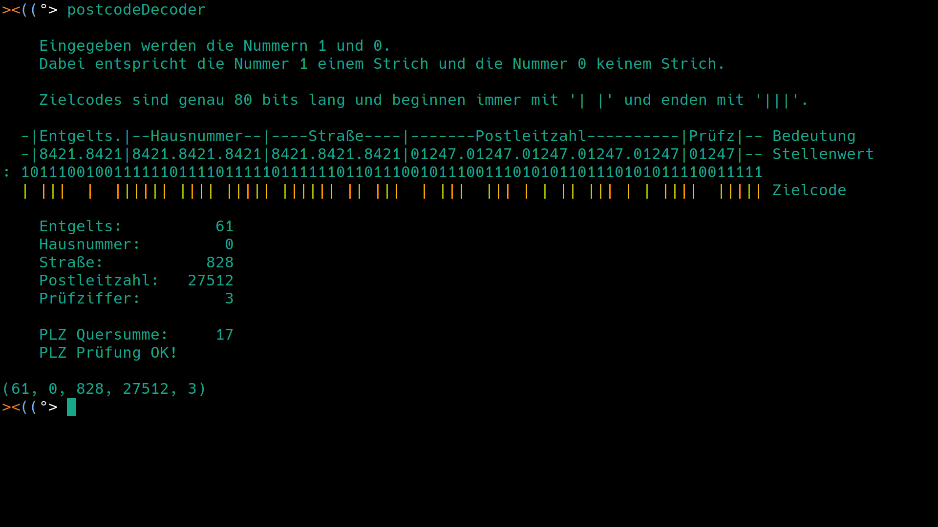 GitHub - pinebro/postcodeDecoder: tool to decode postcode generated by deutsche post