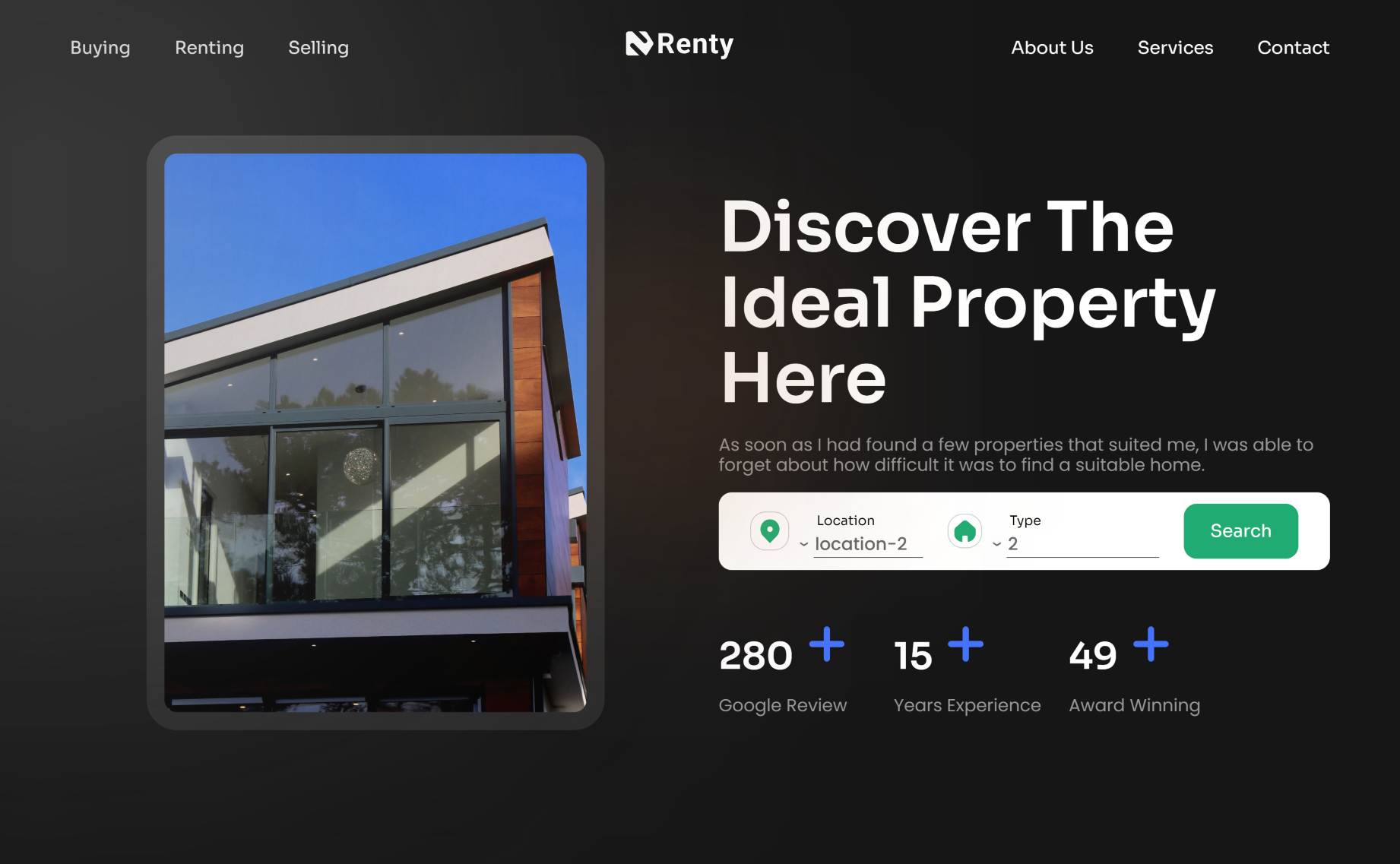 GitHub - xadadev/Renty: Renty is a single static landing page for a fictional real estate ...