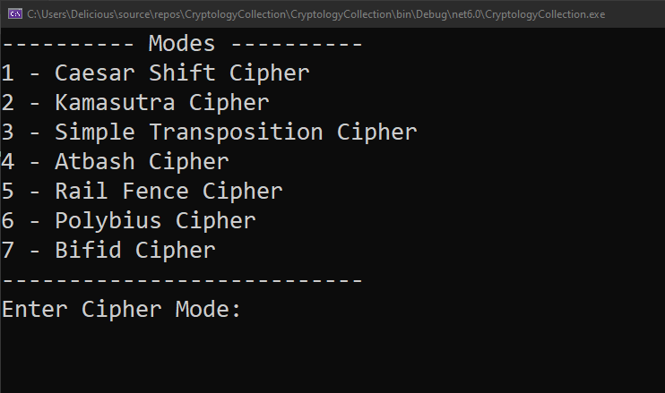 Github Rodelsalapantan Cryptography Collection This Console App Encrypts Your Plaintext And