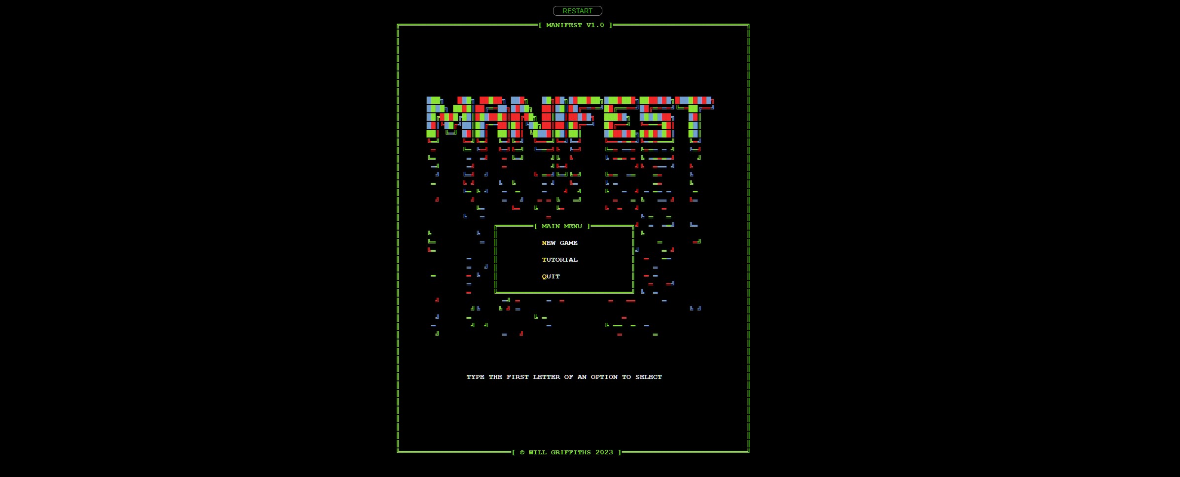 GitHub - Will-Griffiths-Ireland/Manifest: Python Sci-fi Security Officer Game