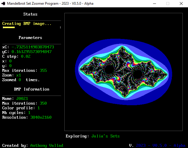 GitHub - TonyVallad/MSZP: Small software made using QB64 to explore the Mandelbrot set and Julia ...