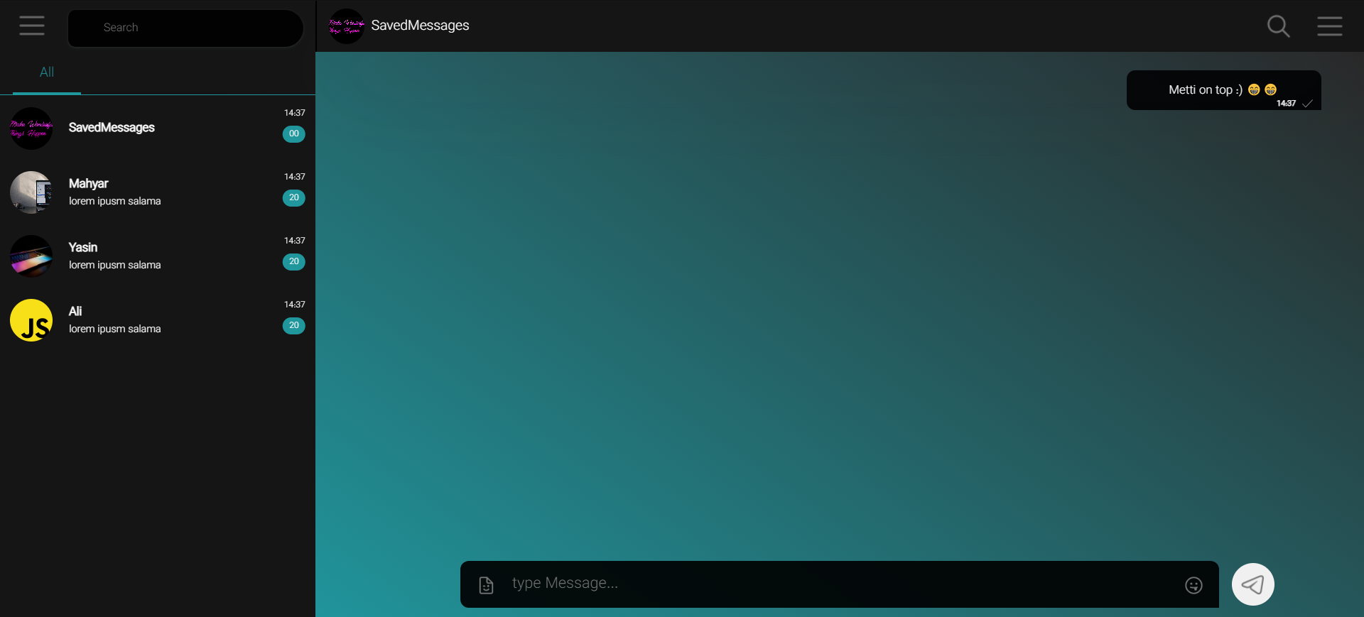 GitHub - mohammad-mahdi-ghalenovi/rubika-messenger: build Rubika messenger with JS & CssGrid