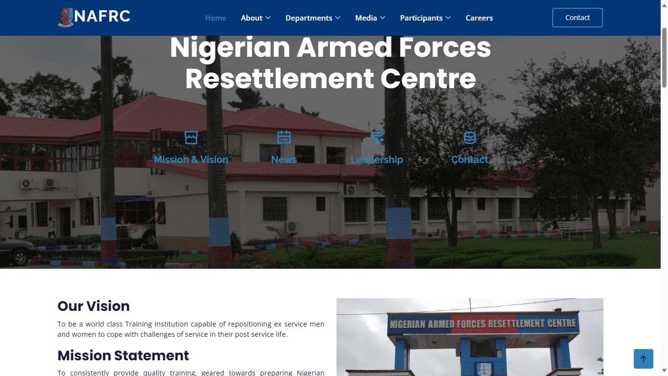 GitHub - SirSaviour/nafrc_new_site: Nigerian Armed Forces Resettlement Centre, Oshodi - Official ...