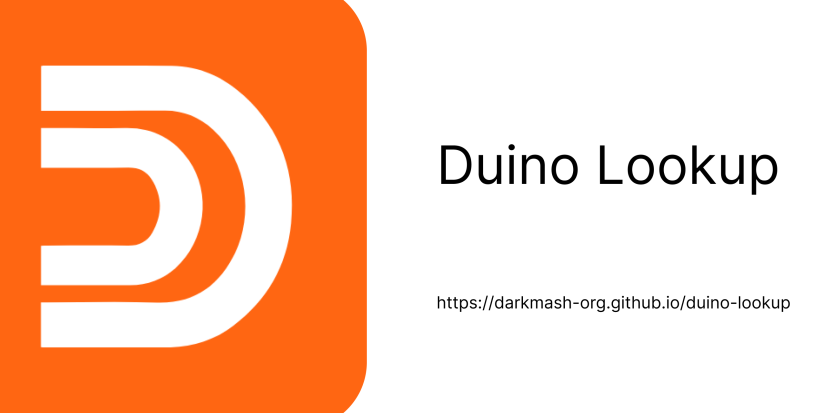 GitHub - darkmash-org/duino-lookup: Lookup Duino-Coin usernames and other details