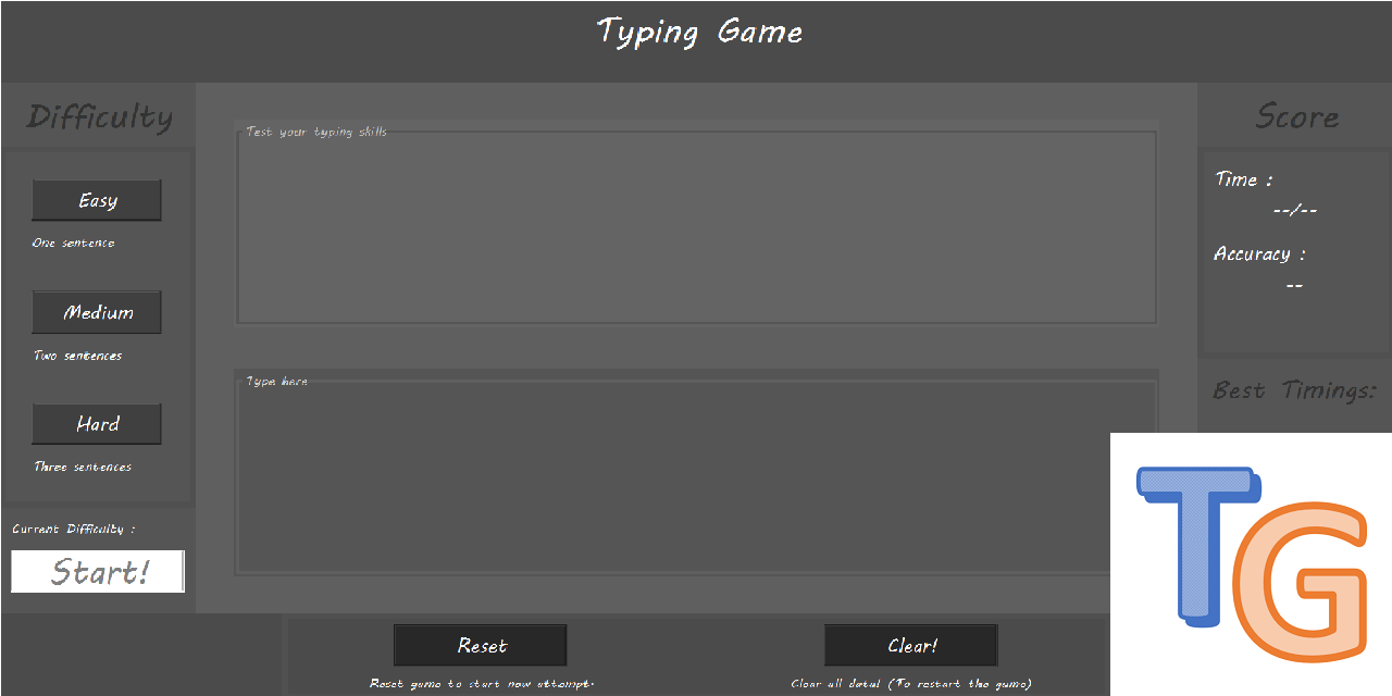 Github Ansh Kushwaha Typing Game A Simple Typing Speed Accuracy Game