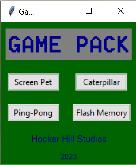GitHub - JRH89/GamePack: A game launcher with 4 different games to choose from. Pyinstalled to ...