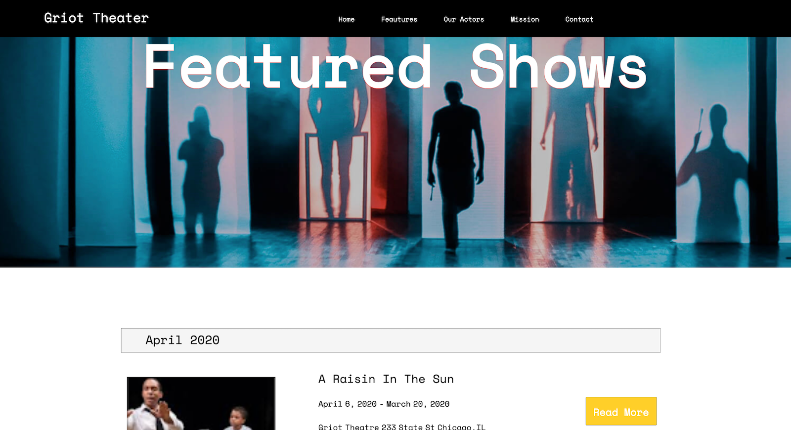 GitHub - sharmainh/theatre-company-webpage-css-grid-flexbox