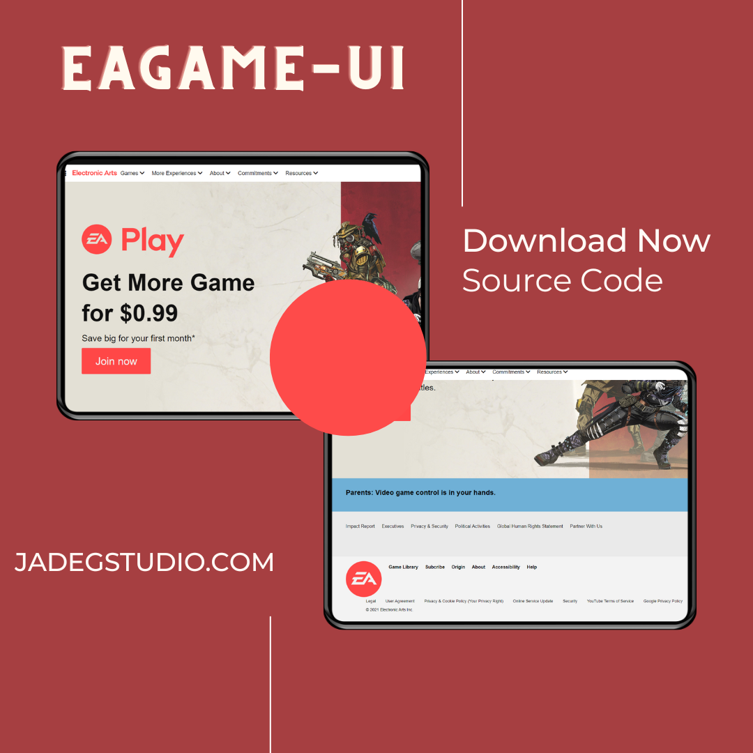GitHub JadeG Studios EAGameUI Cloning A Website Of A Big Game