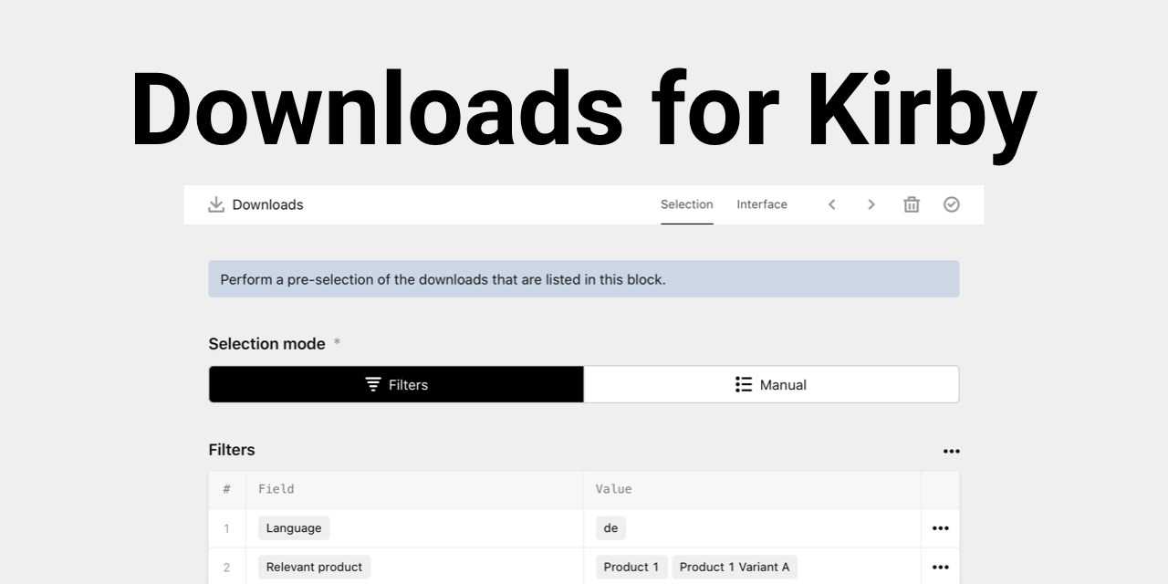 GitHub - lukasbestle/kirby-downloads: Block plugin to embed a list of downloads from a central ...