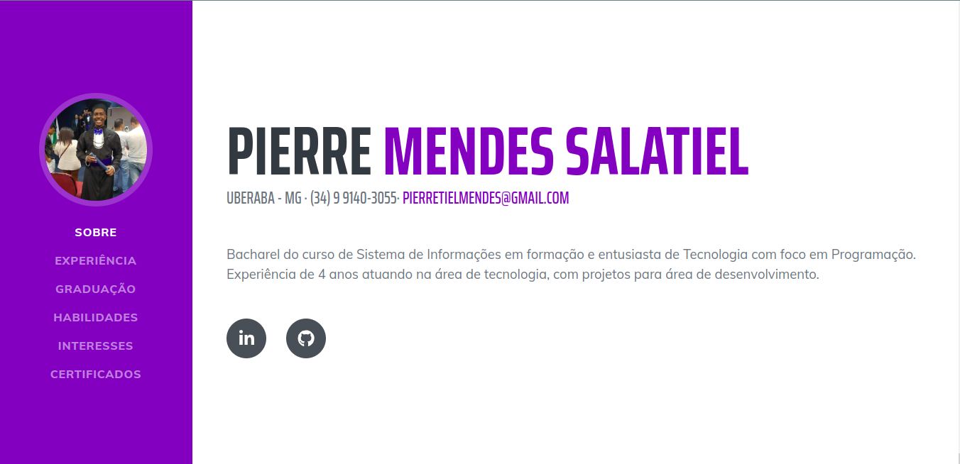 GitHub - Pierre-Mendes/CurriculumVitae: Este projeto foi criado com intuito de criar um ...