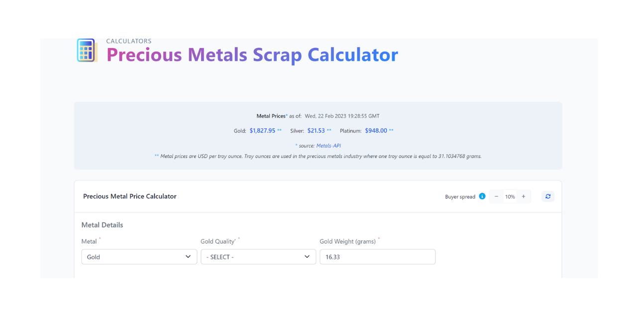 GitHub - stavaughan/emd-precious-metals-vite-ts: Introducing a straightforward, easy-to-use ...
