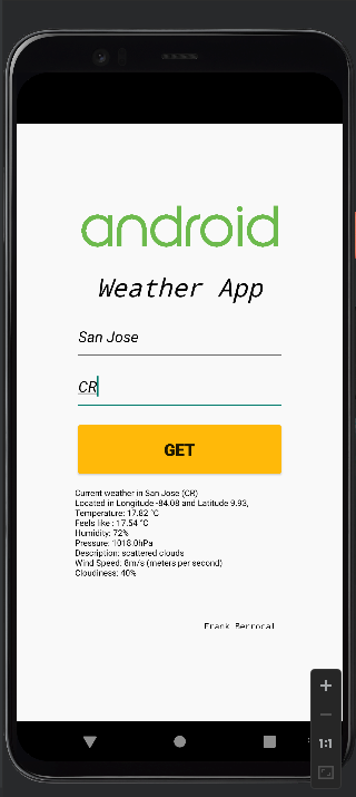 GitHub - FrankBerrocal/WeatherApp