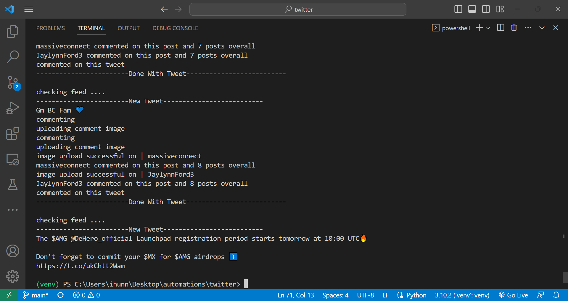 GitHub - ihunna/twitter-bot: A bot to login one or more accounts to ... GitHub - ihunna/twitter-bot: A bot to login one or more accounts to ...