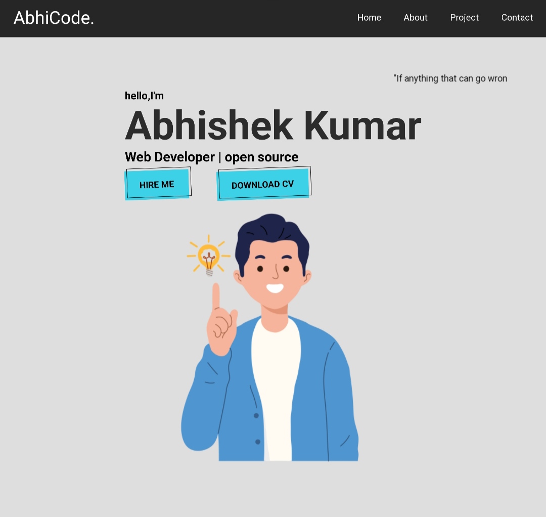 GitHub - abhiraj-ku/Abhishek-portfolio: This Is my Portfolio site made using HTML, CSS ...