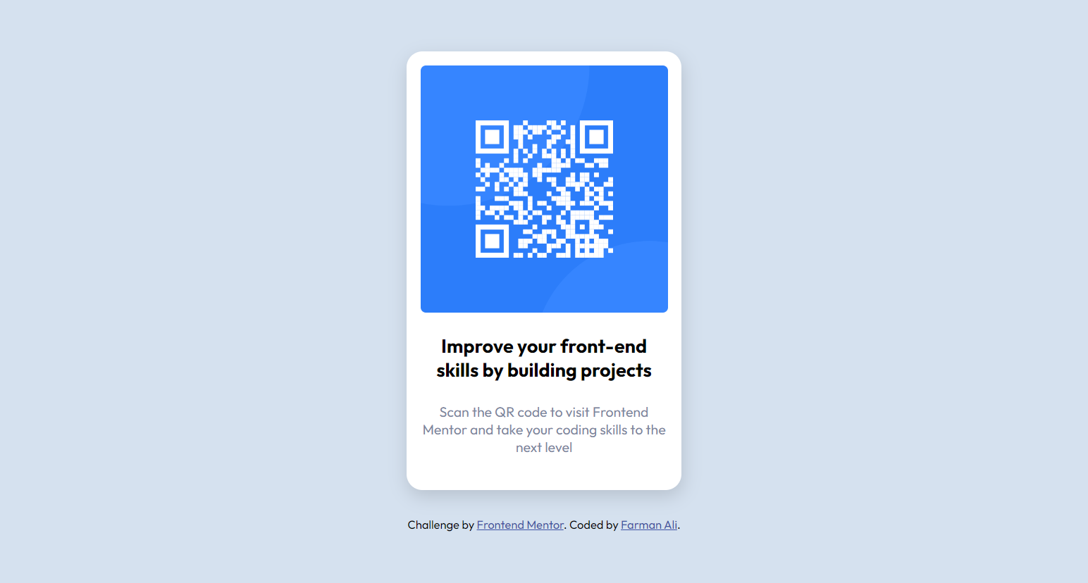 GitHub - farmanali6349/qrcodeUI: This was the first UI challenge that I've completed at ...