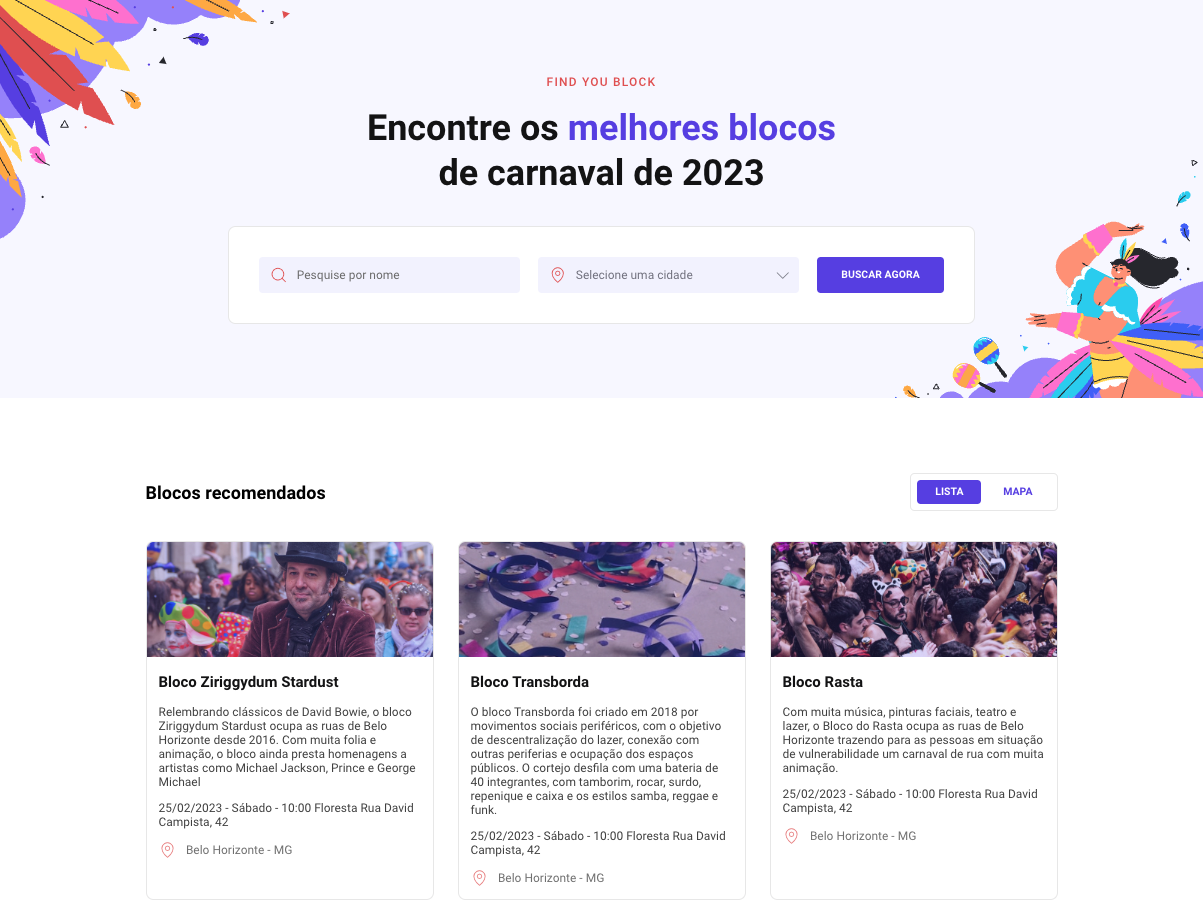 GitHub - BrunoLagoa/challenge-search-carnival-blocks: Encontre seu bloco no carnaval. Projeto ...