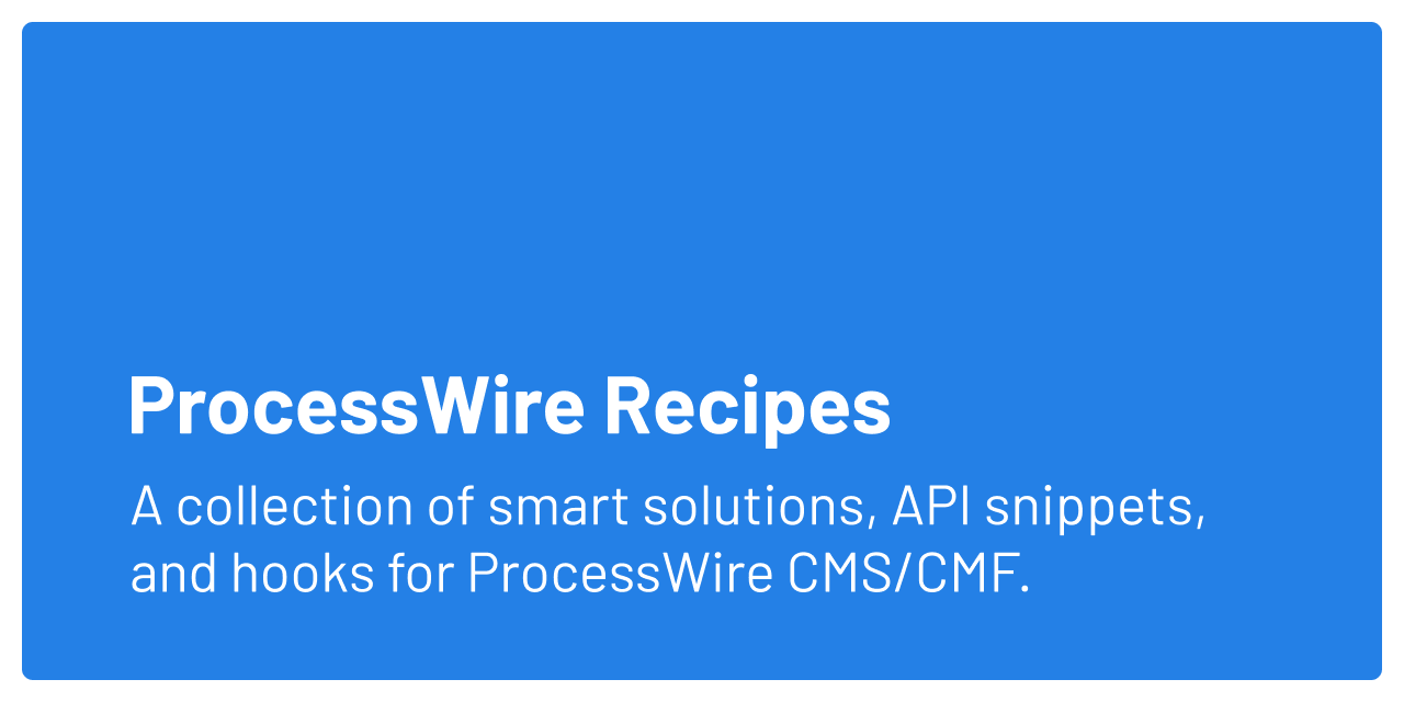 Github Webmanufakturprocesswire Recipes