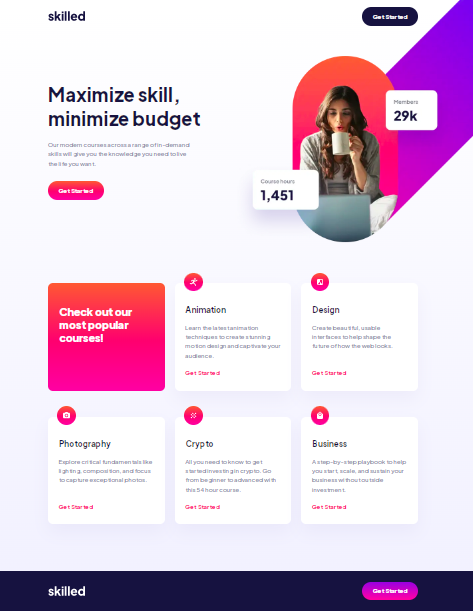 GitHub - Peac-h/6_Skilled-e-Learning-Landing-Page: Skilled e-Learning Landing Page