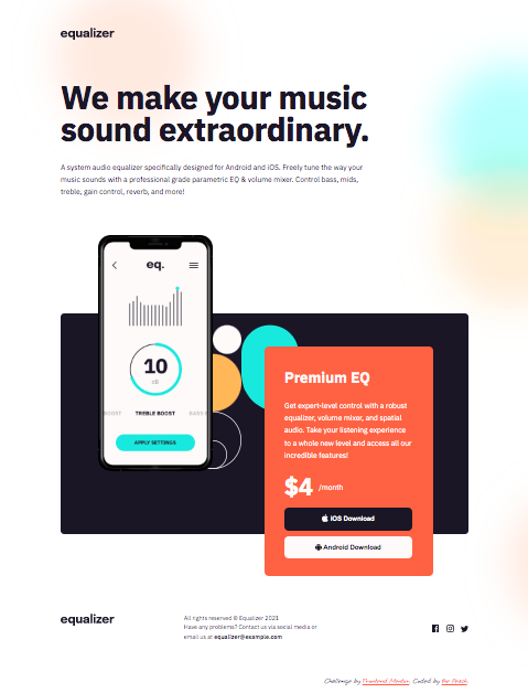GitHub - Peac-h/8_Equalizer-Landing-Page: Equalizer Landing Page
