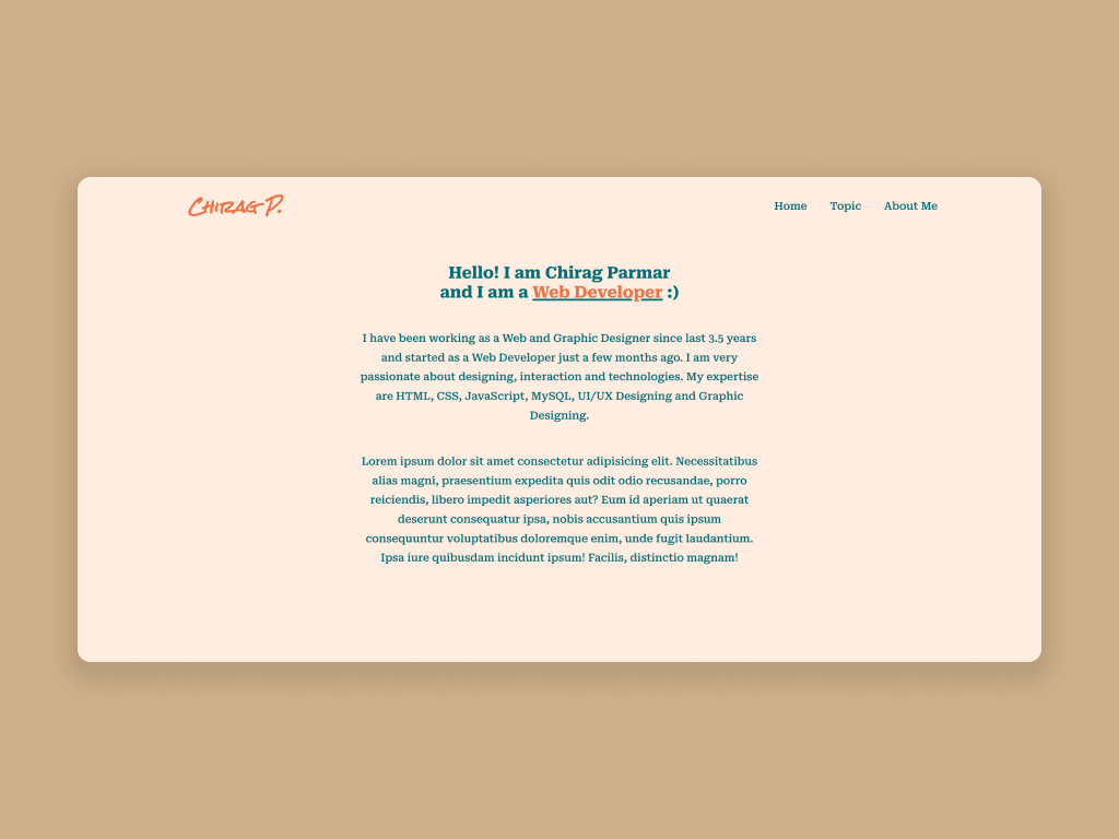 GitHub - chiragxp/simple-portfolio-design: Designed and developed this ...