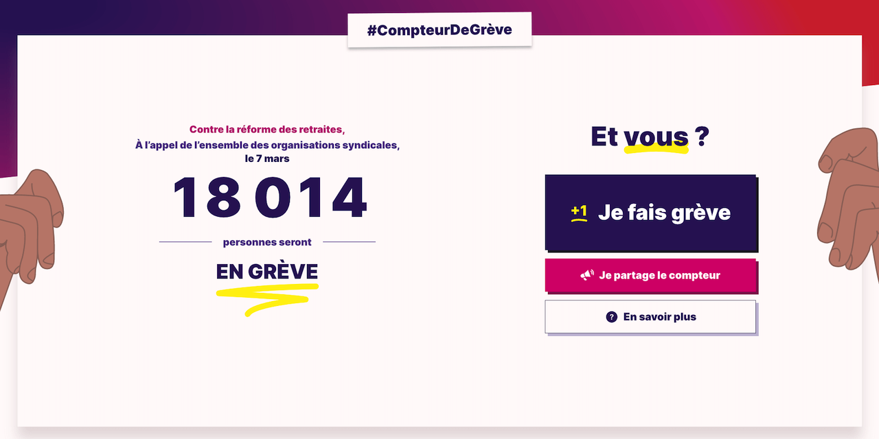 GitHub - GuerillaStudio/compteur-de-greve: Independent participation counter for the french ...