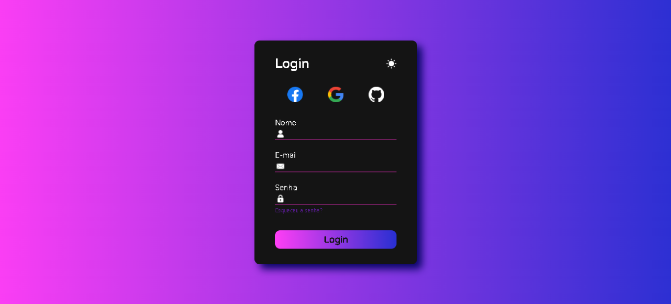 GitHub - BrayanGAL/login-dark-light-mode: Login com tema Light e Dark ...