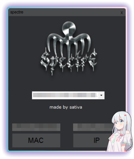 GitHub - sativacheats/spectre-spoofer: Build in MAC/IP Changer - made by sativa
