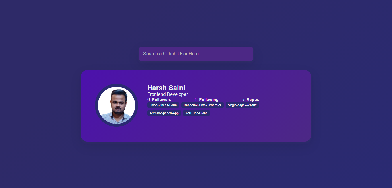 GitHub - Harshsaini18/Github-APP: This is a GitHub Profile application ...
