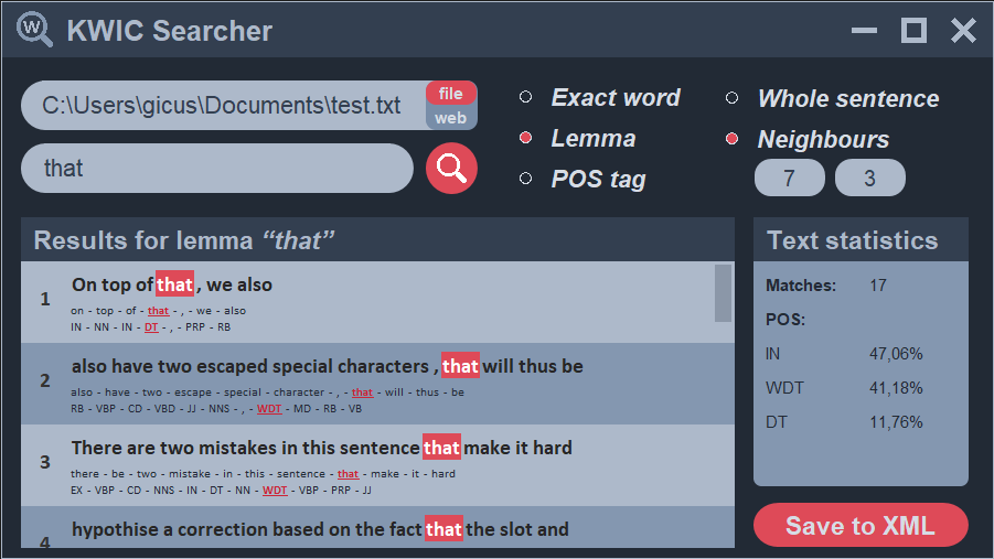 GitHub - GiulioCusenza/KWICSearcher: This Java software provides a graphical user interface to ...