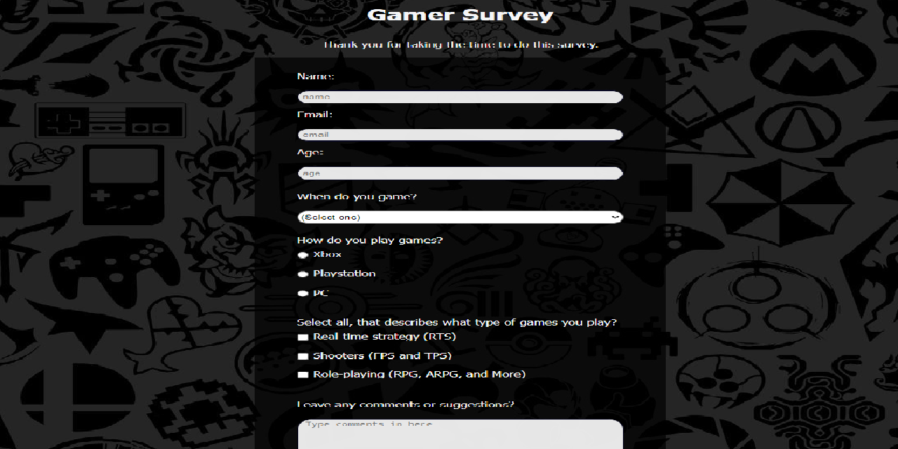 GitHub - Shak-code/Gamer-Survey