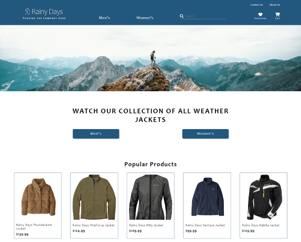 GitHub - Torehirth/Rainy-Days: School project about making a Jacket website for online shopping