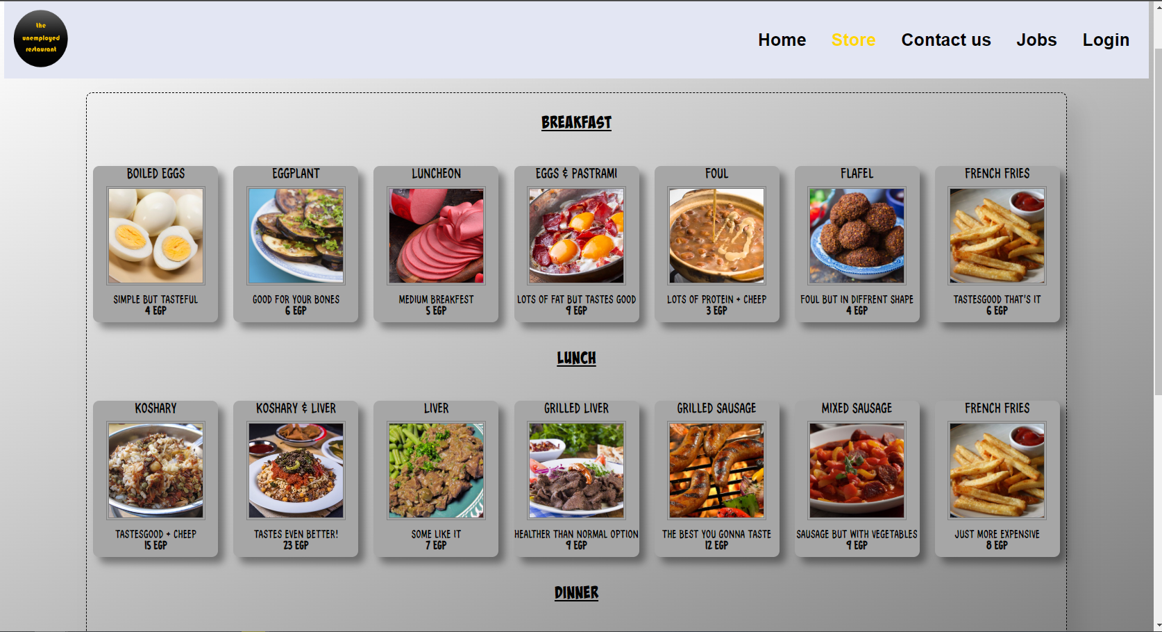 GitHub - Omar-Metwally/online-restaurant: Simple Front-End using HTML & CSS for online-restaurant