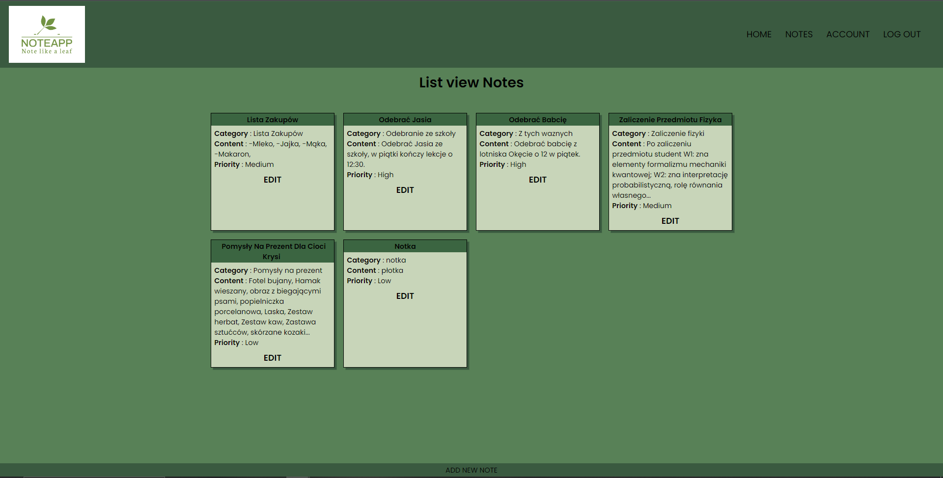 GitHub - Tortowy/NoteLeafApp