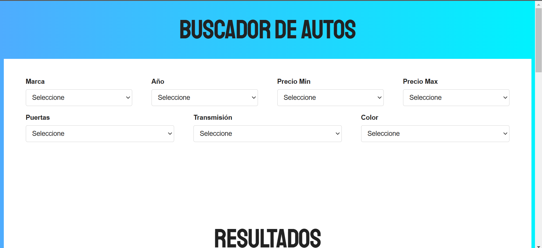 GitHub - zlocker01/Car-Finder: Buscador de autos hecho en un a practica de curso con JavaScript