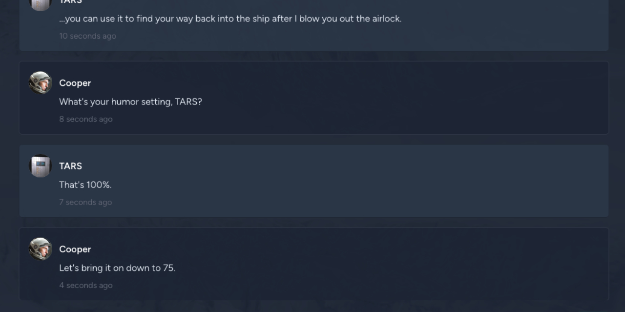 GitHub - johnregan3/tars: GPT-3 chatbot with long term memory, runs locally or in Docker