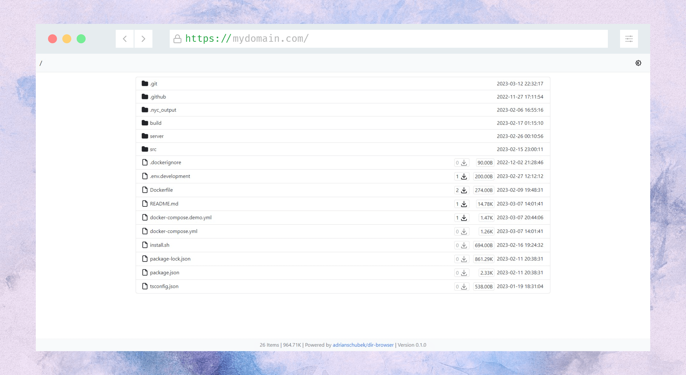 GitHub Adrianschubek dir browser Directory Browser Browse Your