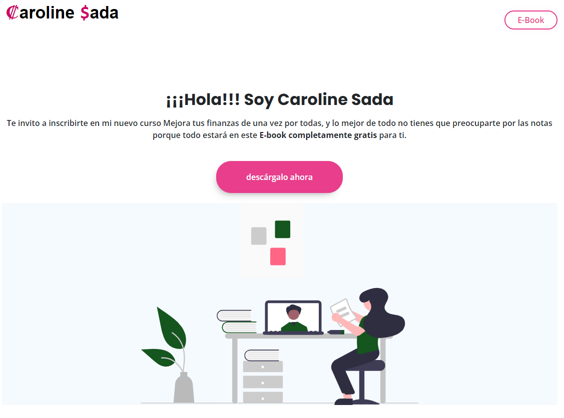 GitHub - PabelH/Caroline-Sada-Project: Landing Page for a finance influencer using HTML, CSS ...