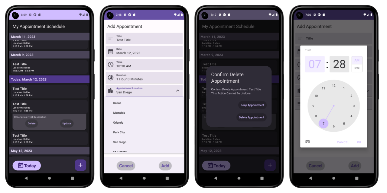 GitHub - ashourz/Appointment-Schedule-App