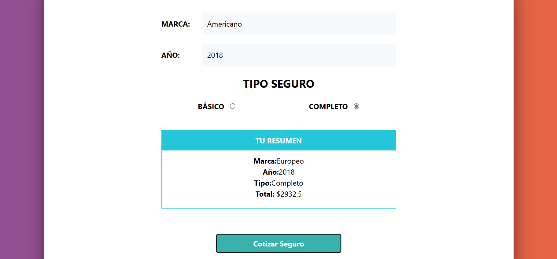 GitHub - zlocker01/Insurance-Quoter: Cotizador de seguros trabajado durante un curso con ...