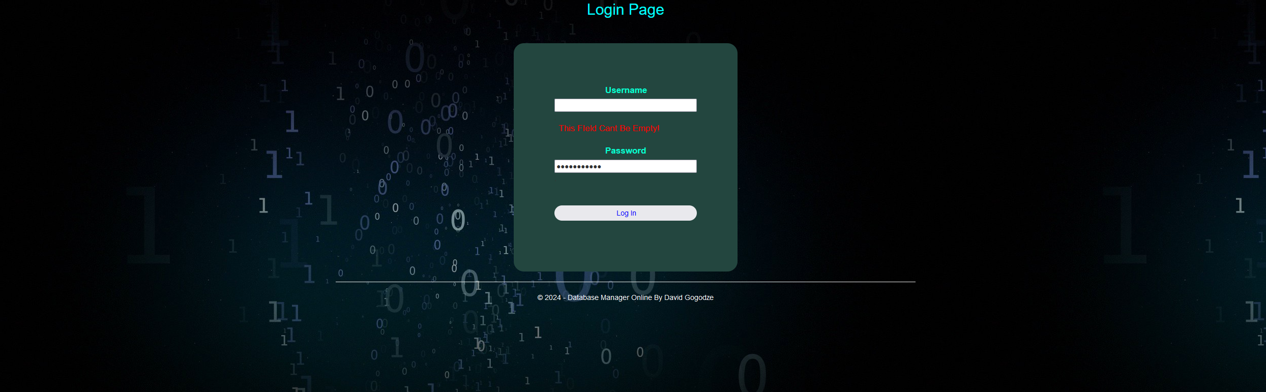 GitHub - gogodze/Mvc-Database-Manager: first web app
