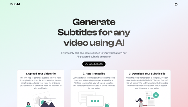 GitHub - shivsarthak/SubtitleAI: Website for generating subtitles for videos using OpenAI's ...