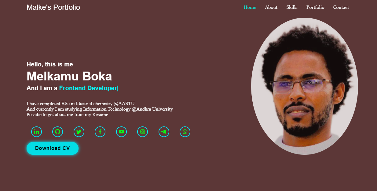 Github Melke22 Animated My Portfolio With My Cv