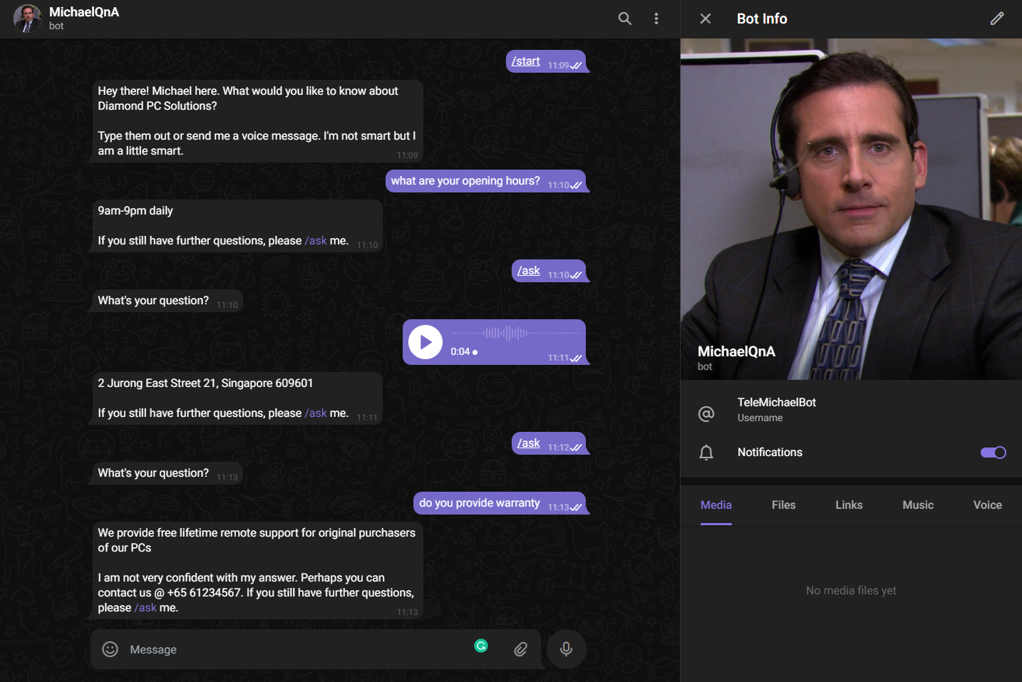 GitHub - alistaralif/MichaelQnA: Question and Answering telegram bot -- to increase productivity ...