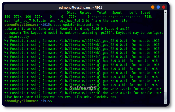 GitHub - fconidi/fix-firmware-i915: Fix error "Possible missing firmware /lib/firmware/i915 " in ...