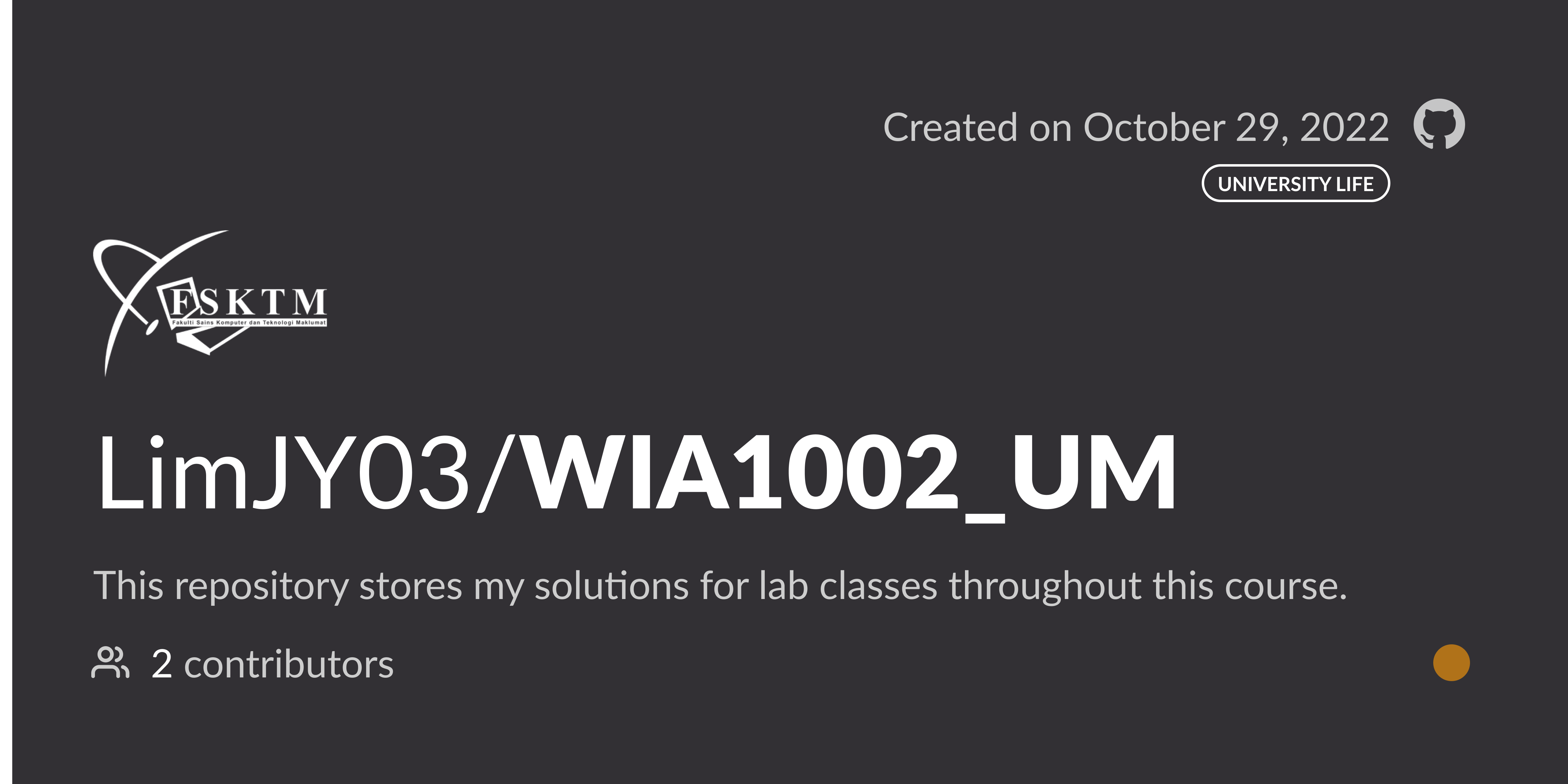 GitHub - LimJY03/WIA1002_UM: This repository stores my solutions for ...