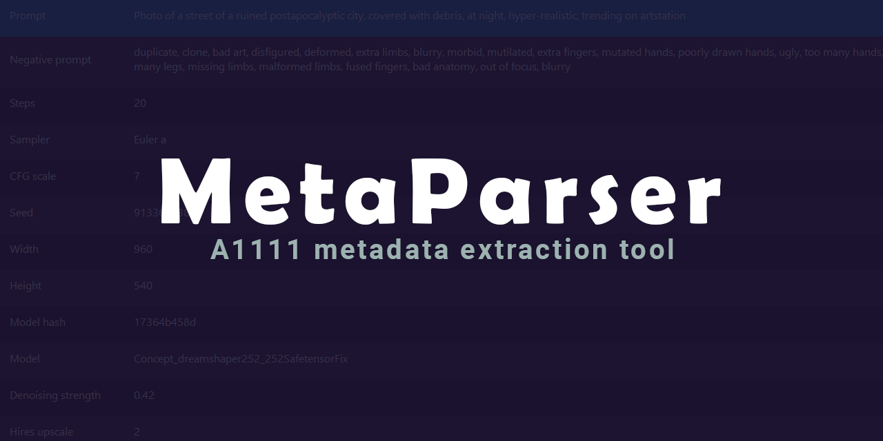 GitHub - stassius/MetaParser