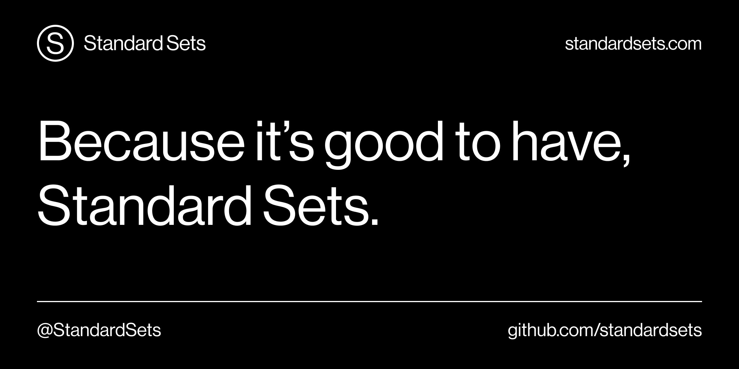 Github Standardsets Standardsets