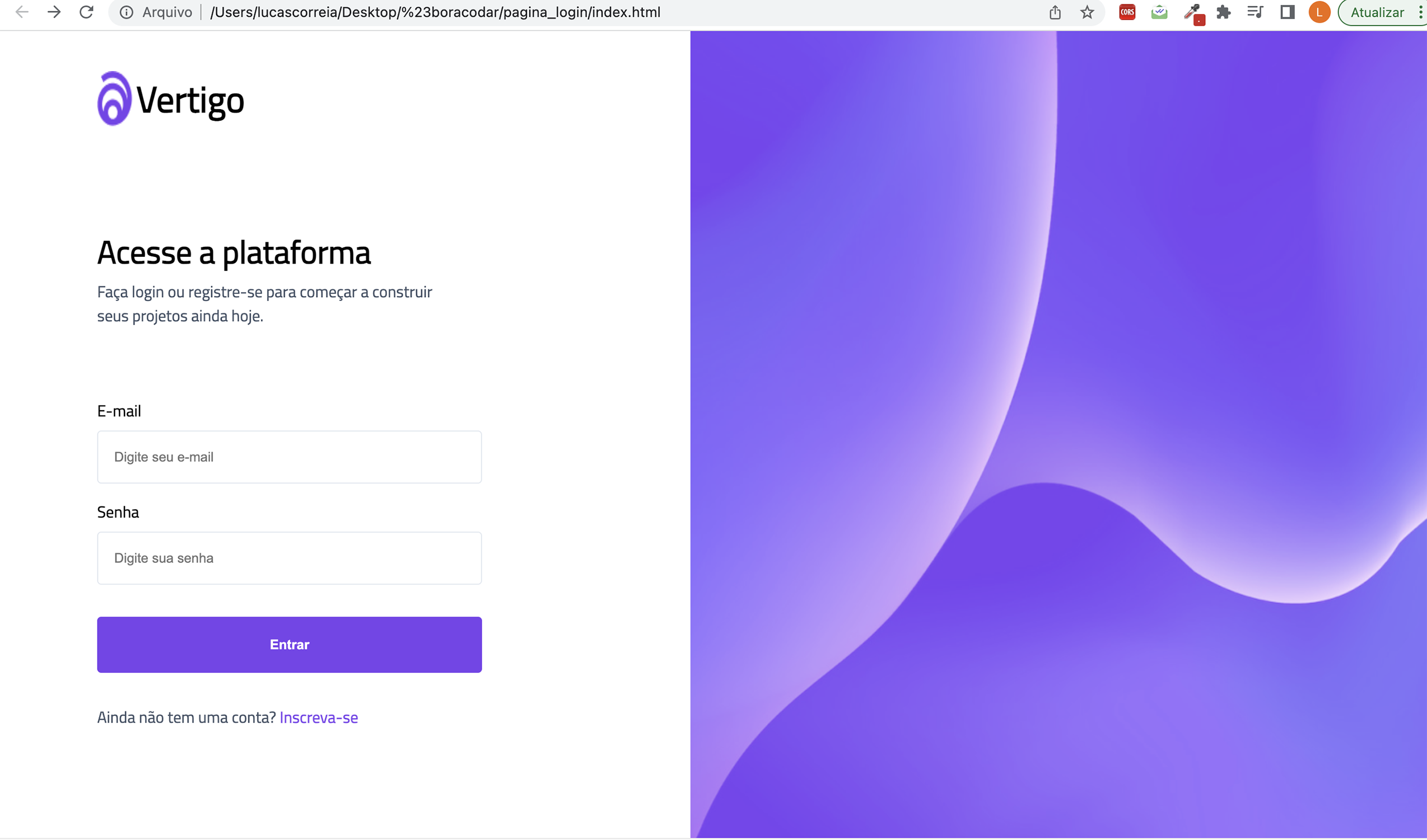 GitHub - lucasdcorreia/pagina-de-login: Uma página de login feita para ...